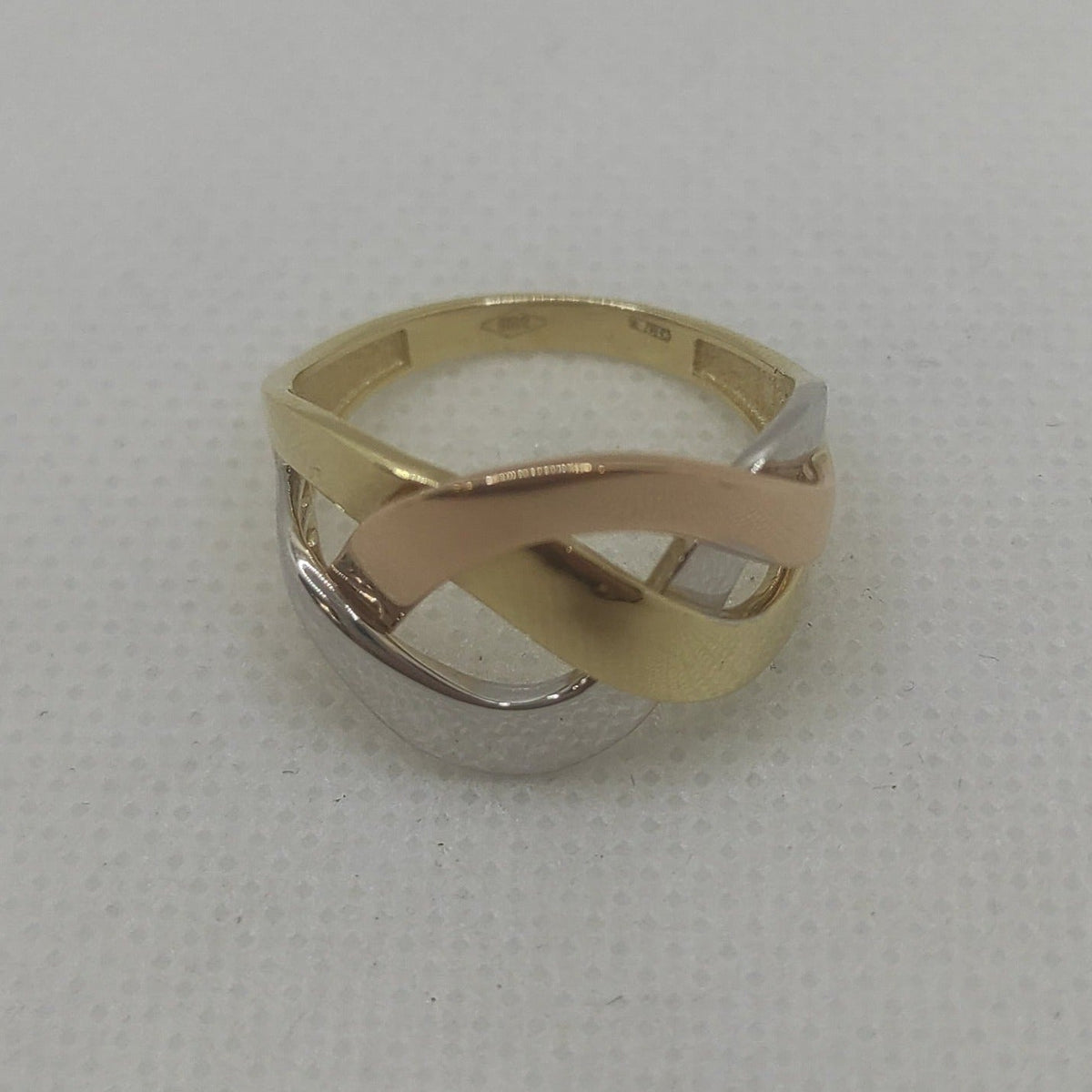 Anello oro 18k donna Fascia larga 3 colori oro 5,0 gr | Gioielli Tosti